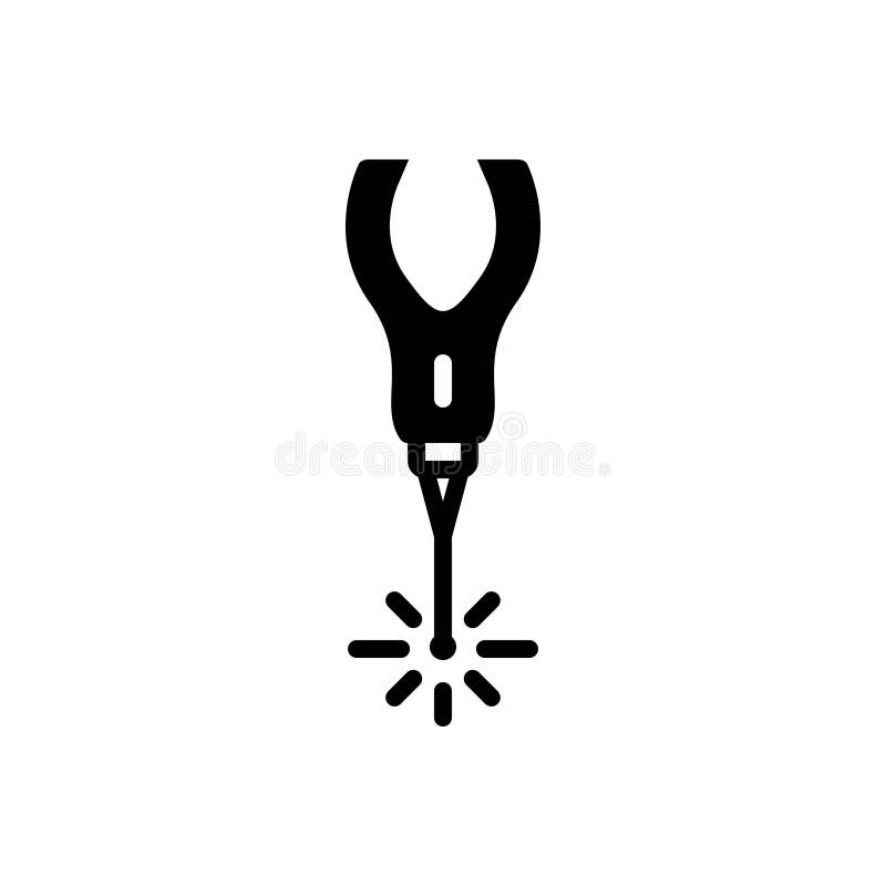 Black Solid Icon for Laser, Machine and Wall Stock Vector ...