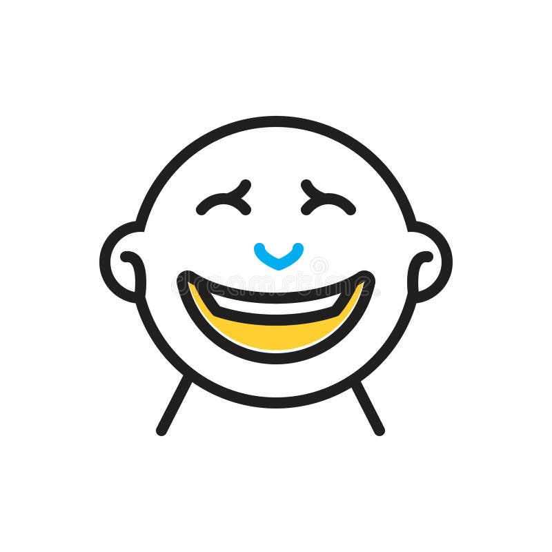 Multi Color Icon for Laugh, Guffaw and Josh Stock Illustration ...