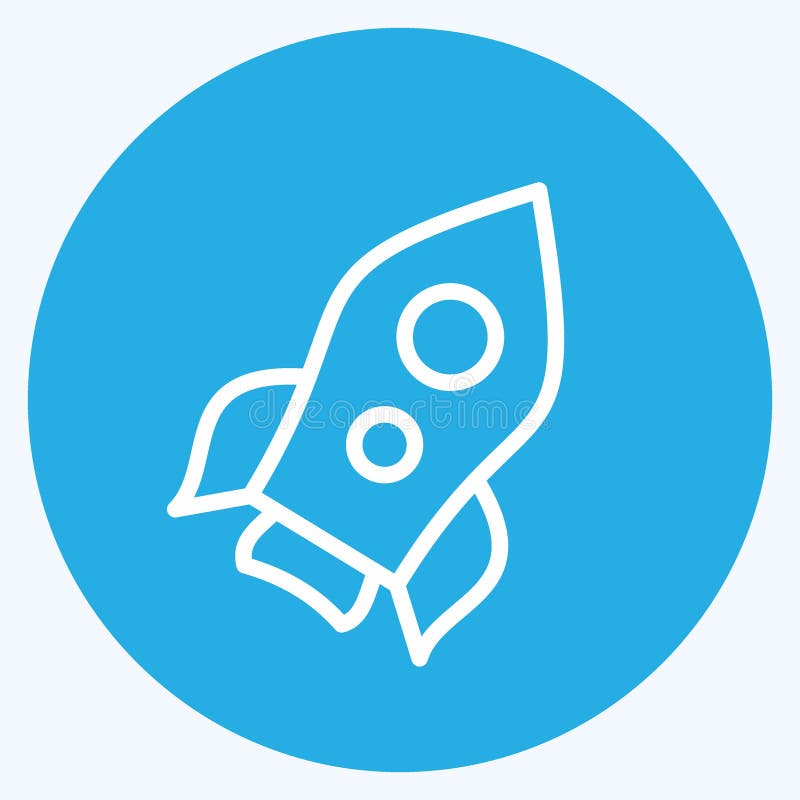 Icon Launch. Suitable for Startup Symbol. Blue Eyes Style. Simple ...