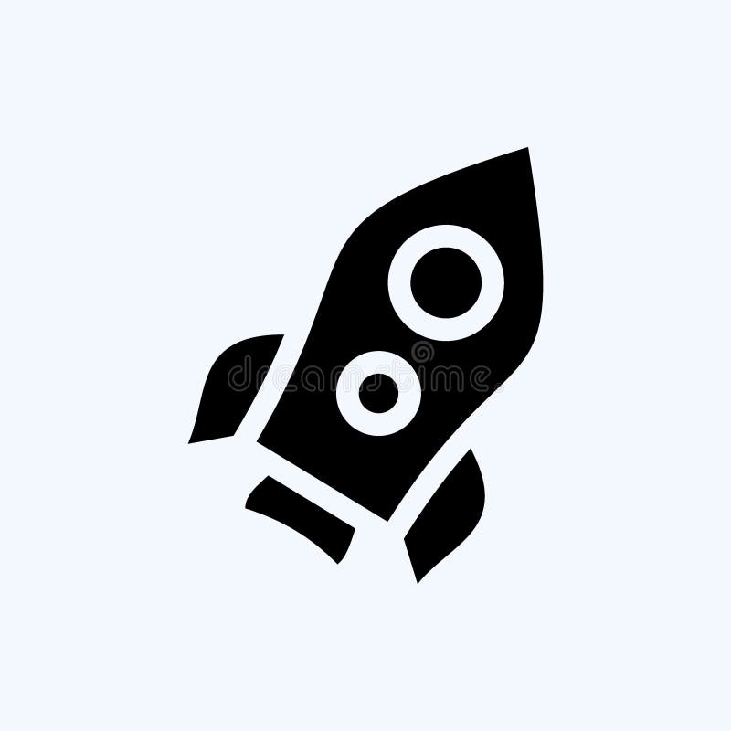Icon Launch. Suitable for Startup Symbol. Glyph Style. Simple Design ...