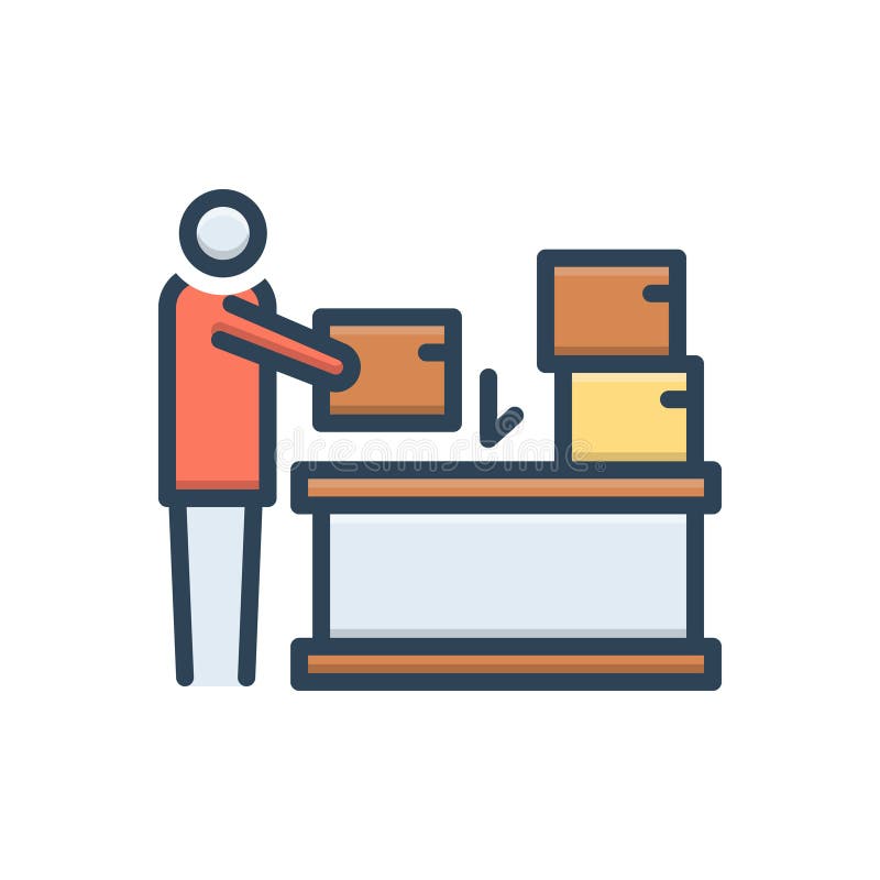 Color Illustration Icon for Lay, Put and Place Stock Illustration ...