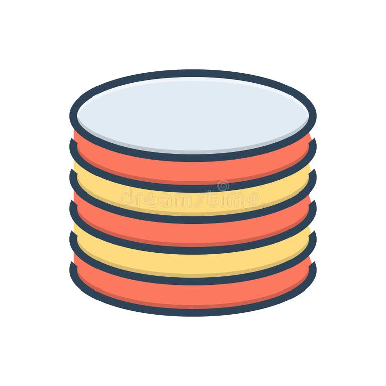 Color Illustration Icon for Layer, Flake and Stratum Stock Illustration ...