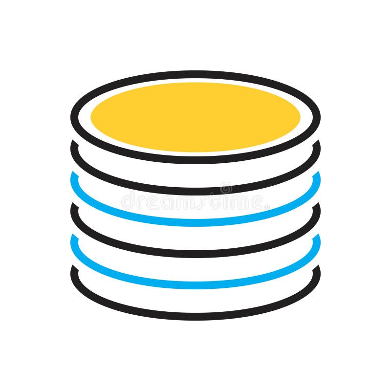 Multi Color Icon for Layer, Flake and Coating Stock Illustration ...