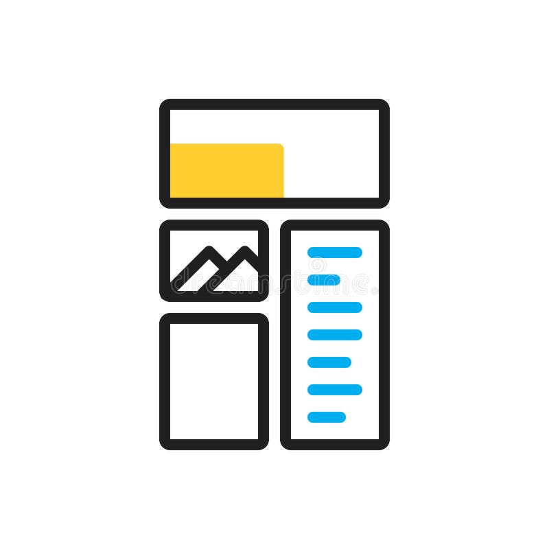 Multi Color Icon for Layout, Blueprint and Flyer Stock Vector ...