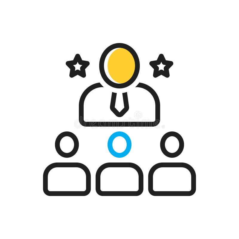 Multi Color Icon for Leader, Skipper and Manager Stock Illustration ...