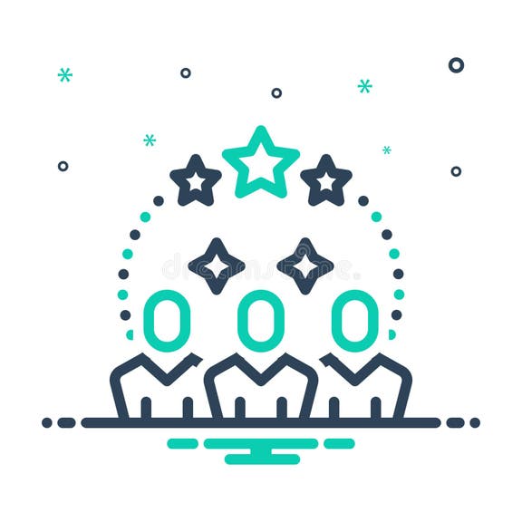 Mix Icon for Leadership, Lead and Worker Stock Vector - Illustration of ...