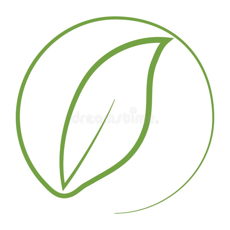 Icon Leaf Recycle, Logo Leaf Round, Tea Green Nature Herb Stock Vector ...