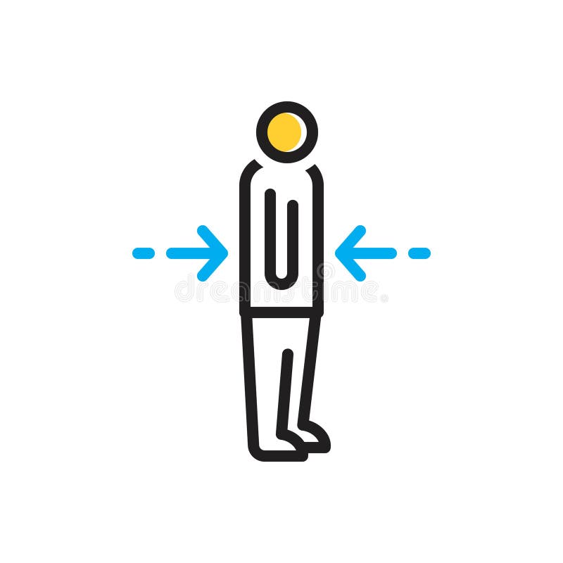 Multi Color Icon for Lean, Lanky and Weakly Stock Illustration ...