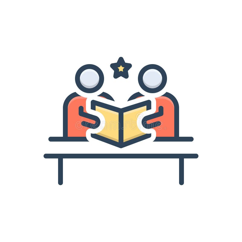 Color Illustration Icon for Learners, Teach and Pupil Stock Vector ...