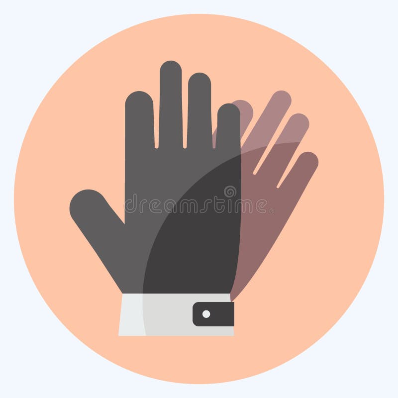 Icon Leather Gloves. Suitable for Men Accessories Symbol. Flat Style ...