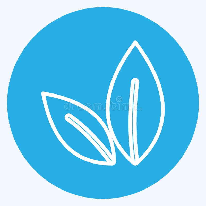 Icon Leaves. Suitable for Spa Symbol. Blue Eyes Style. Simple Design ...