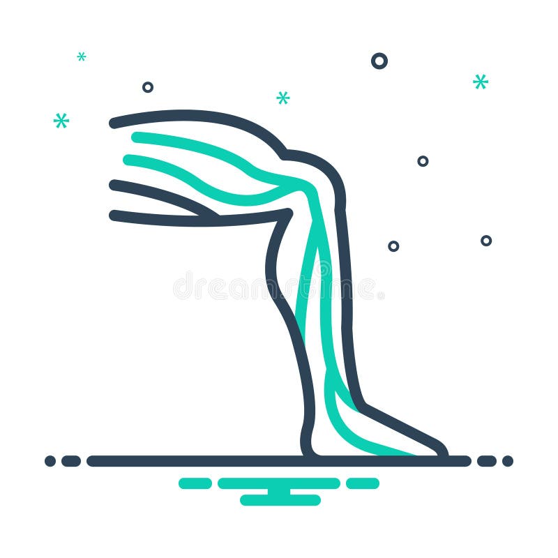 Mix Icon for Leg Veins, Varicose and Phlebology Stock Vector ...