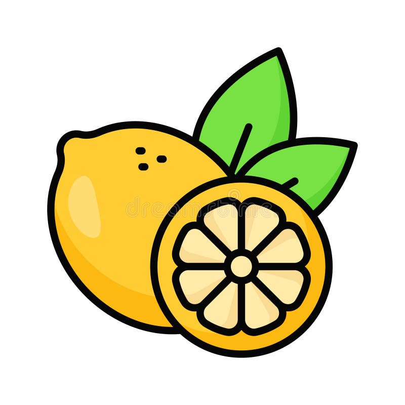 An Icon of Lemon in Modern Design Style, Trendy Vector Stock Vector ...