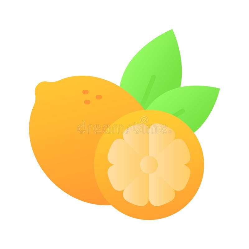 An Icon of Lemon in Modern Design Style, Trendy Vector Stock Vector ...