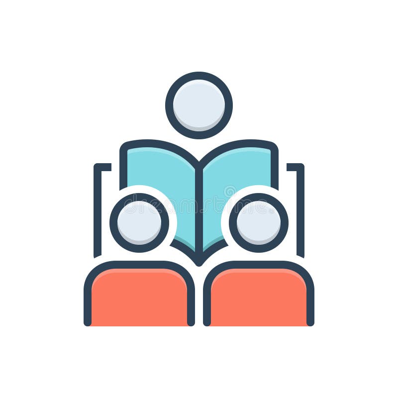Color Illustration Icon for Lesson, Lecture and Teaching Stock ...