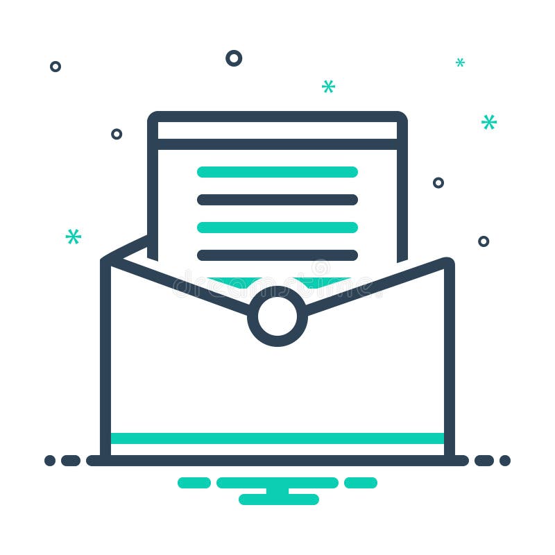 Mix Icon for Letter, Communication and Messages Stock Illustration ...