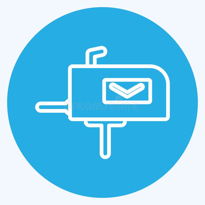 Icon Letterbox. Suitable for Home Symbol. Two Tone Style. Simple Design ...