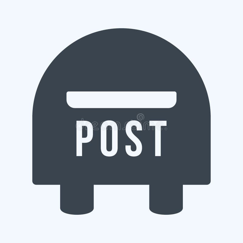 Icon Letterbox. Suitable for Home Symbol. Two Tone Style. Simple Design ...