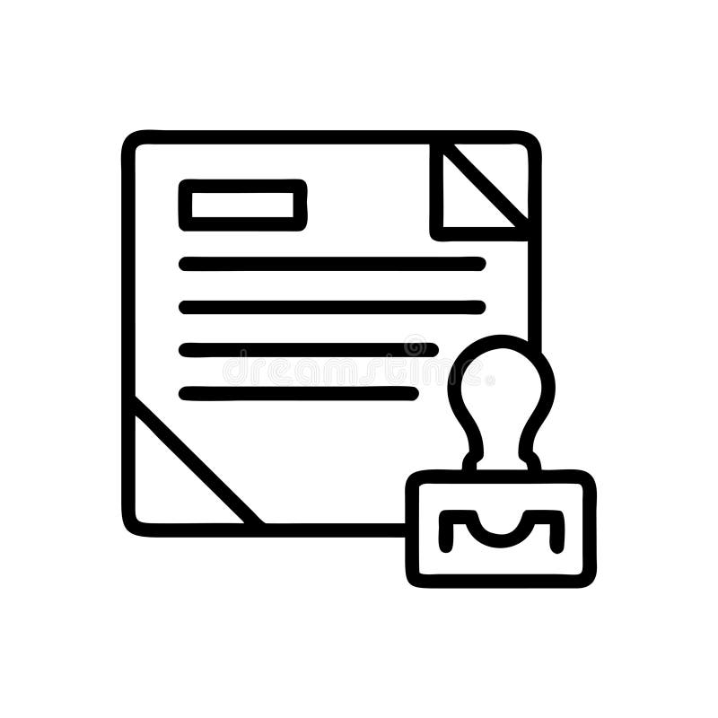 Icon for Letters with Stamps Stock Vector - Illustration of stamp ...