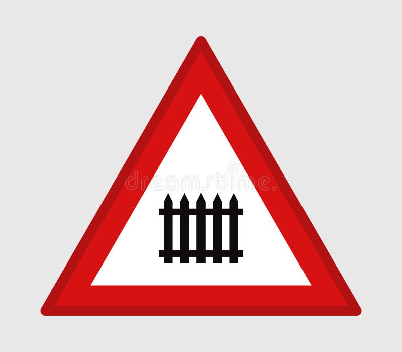 Icon Level Crossing Sign Illustrated Stock Illustrations – 6 Icon Level ...