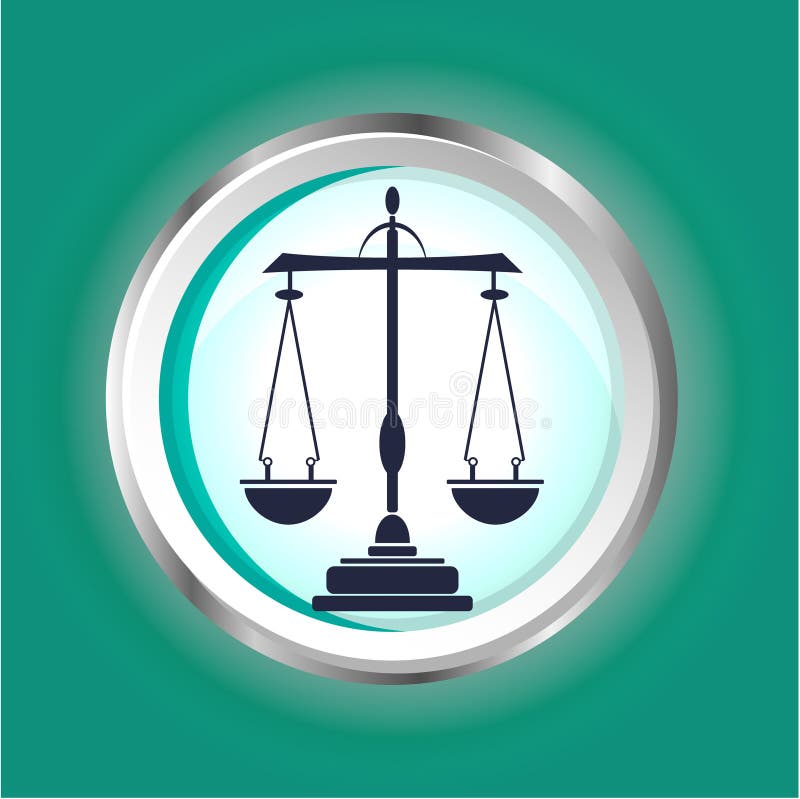 Icon of libra stock vector. Illustration of blue, legal - 50963440