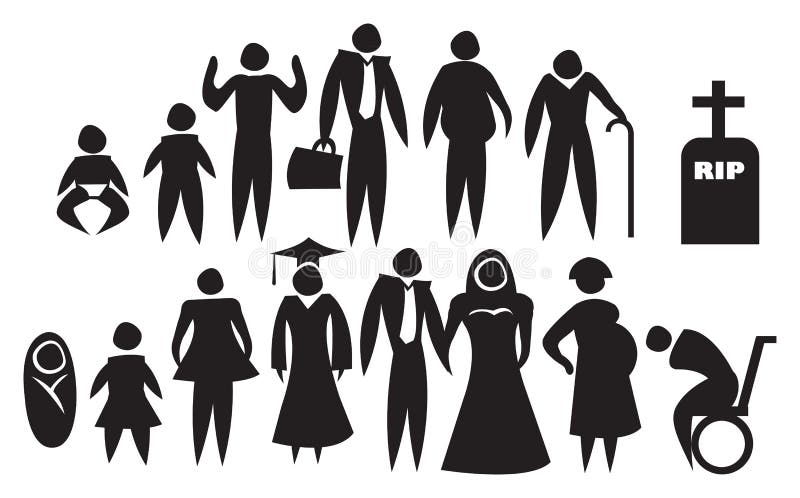 Icon of the Life Development Stock Vector - Illustration of growing ...