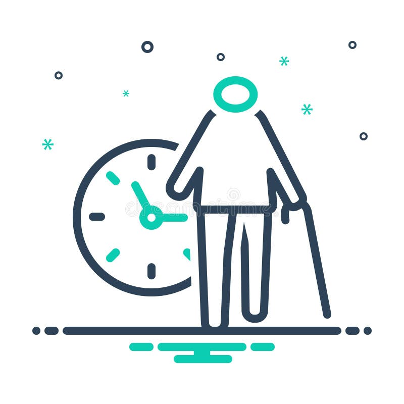 Mix Icon for Lifespan, Clock and Life Cycle Stock Vector - Illustration ...