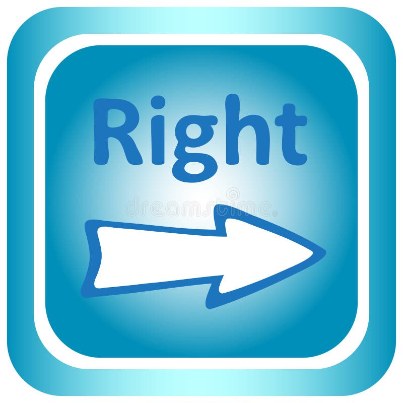 Icon Light Blue To the Right Stock Illustration - Illustration of ...