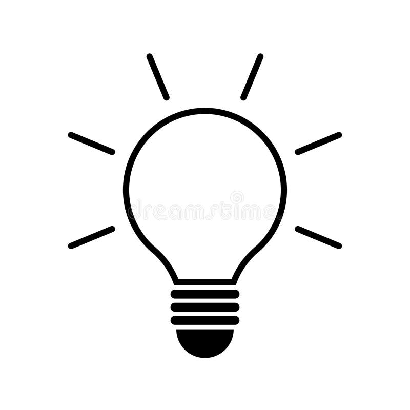 Light Bulb Icon. Light Bulb Vector Icon. Idea Icon. Lamp Concept Stock ...