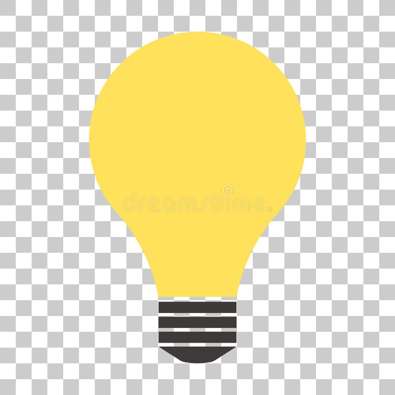 An Icon of a Light Bulb with a Transparent Background. Vector that Can ...