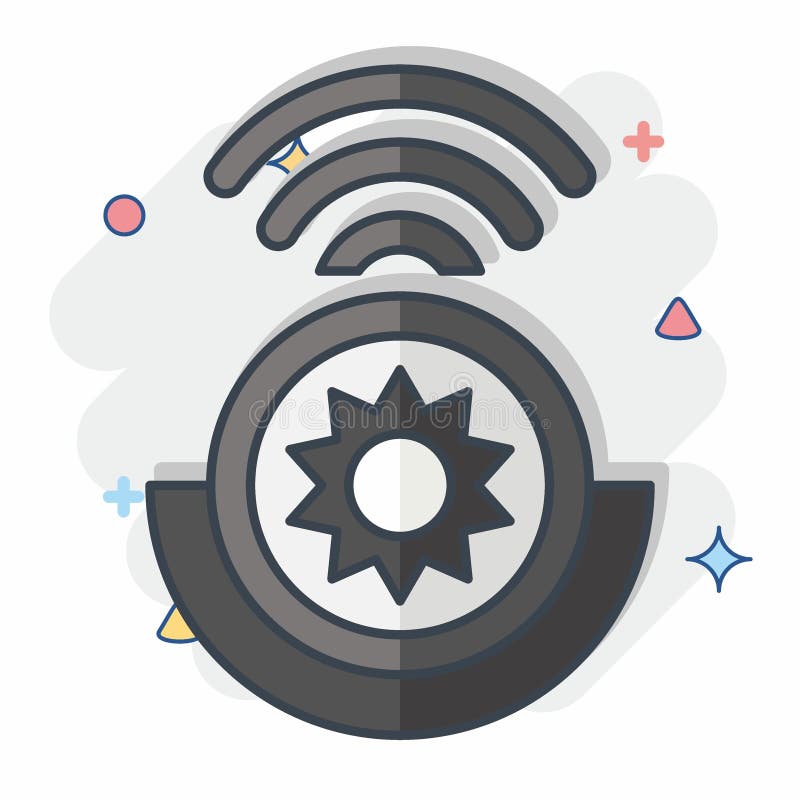 Icon Light Detection Sensor. Related To Smart Home Symbol. Comic Style ...