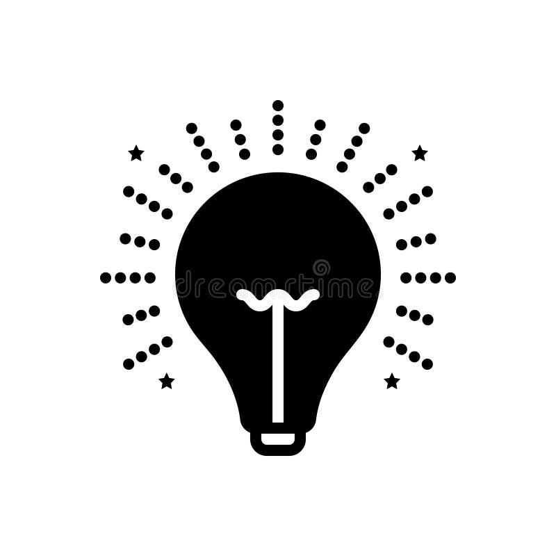 Black Solid Icon for Light, Beacon and Lightness Stock Vector ...