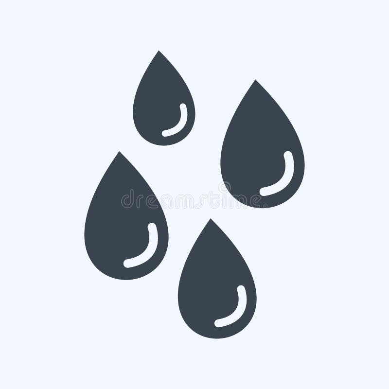 Icon Light Rain. Suitable for Spring Symbol. Glyph Style. Simple Design ...