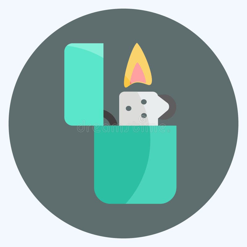 Icon Lighter. Suitable for Men Accessories Symbol. Flat Style. Simple ...