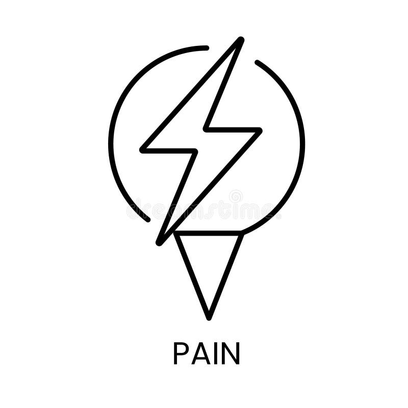 An Icon of a Lightning Bolt in Vector, Symbolizing Pain or Acute ...