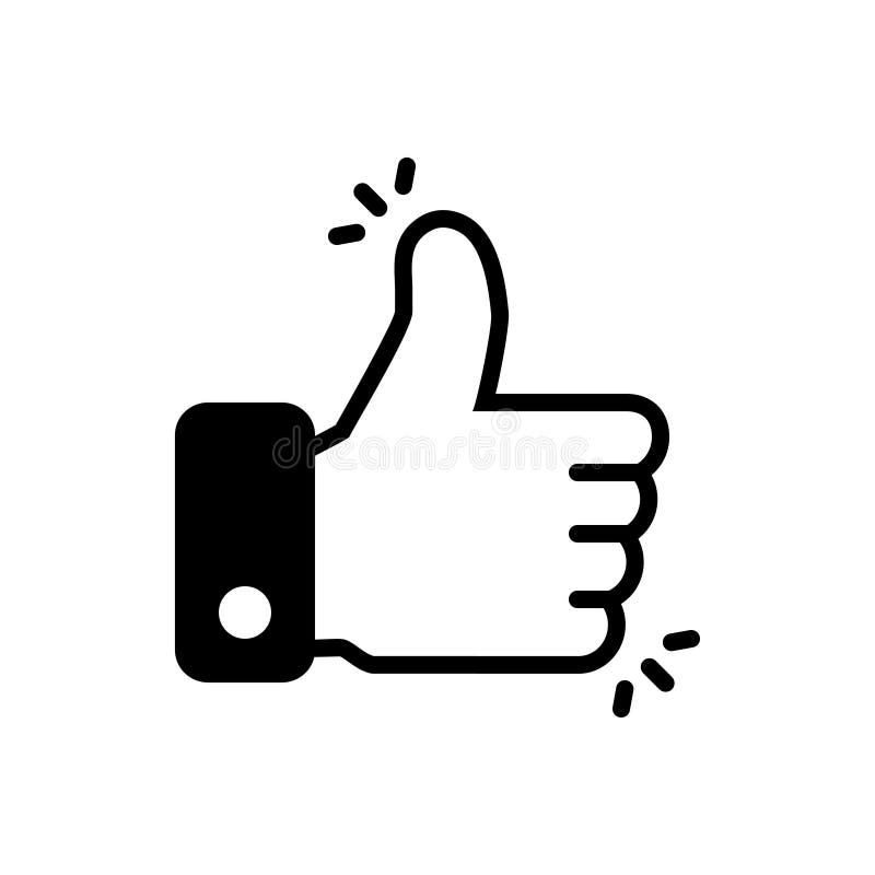 Black Solid Icon for Like Button, Conforming and Good Stock ...