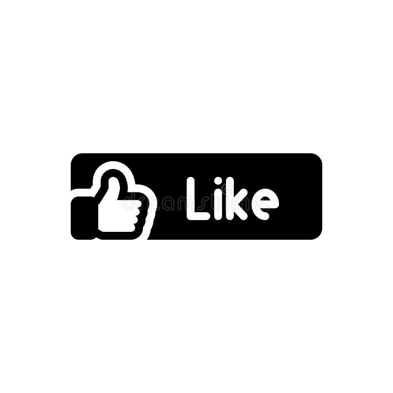 Black Solid Icon for Like Button, Conforming and Good Stock ...