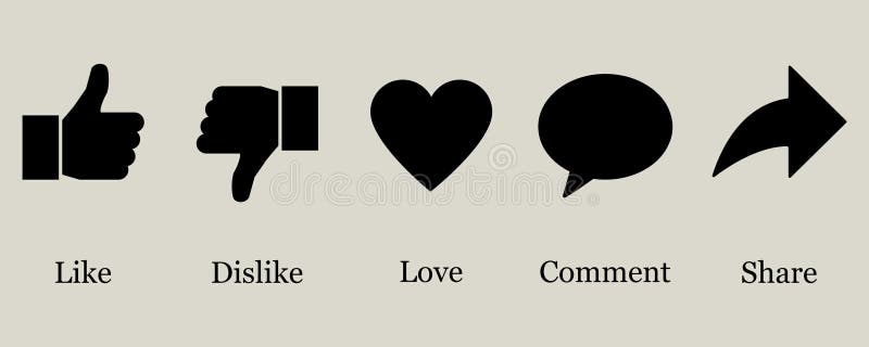 Like Dislike Love Comment Share Feedback Reply User Interface Vector ... Like Dislike Love Comment Share Feedback Reply User Interface Vector ...