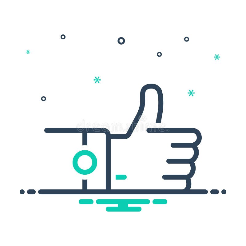 Mix Icon for Like, Finger and Confirm Stock Vector - Illustration of ...