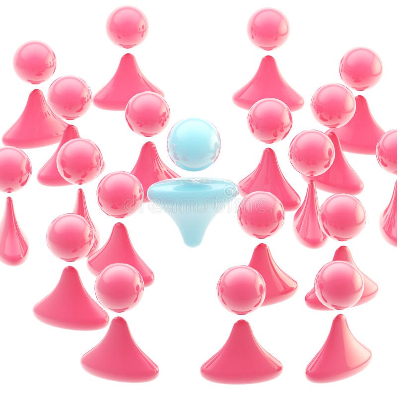 Icon-like Man Surrounded by a Crowd of Women Stock Illustration ...