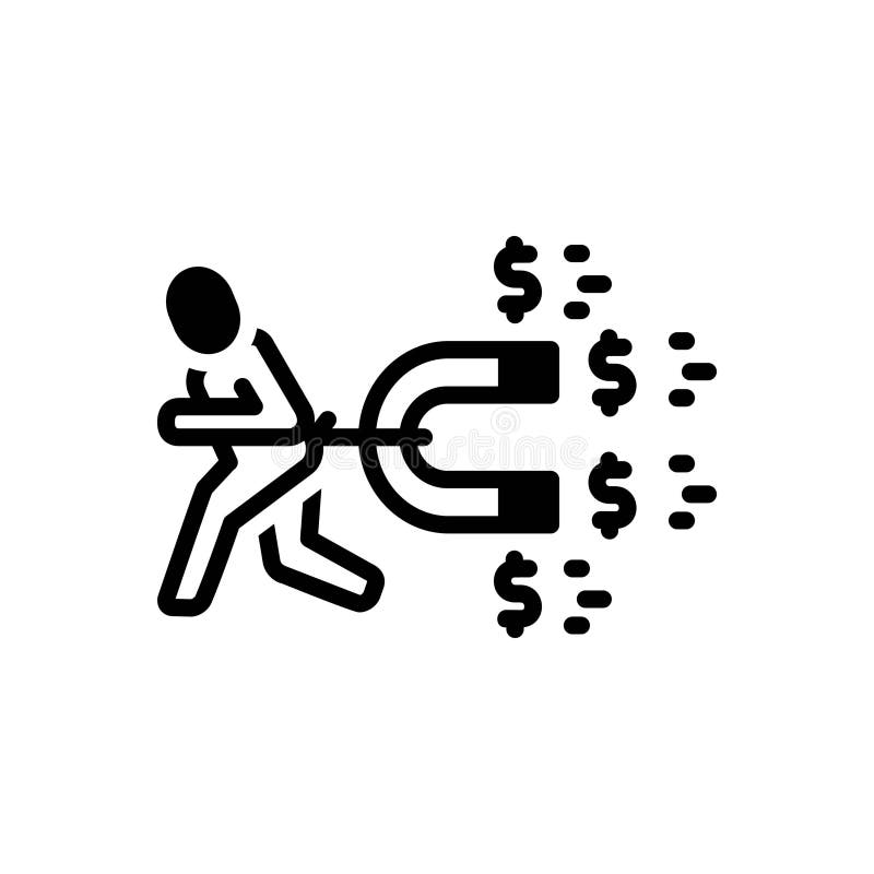 Black Solid Icon for Likely, Eventual and Feasible Stock Illustration ...