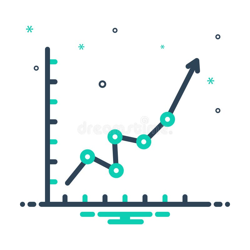 Mix Icon for Line Graph, Economy and Marketing Stock Vector ...