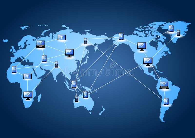 Icon media world link stock vector. Illustration of communication ...