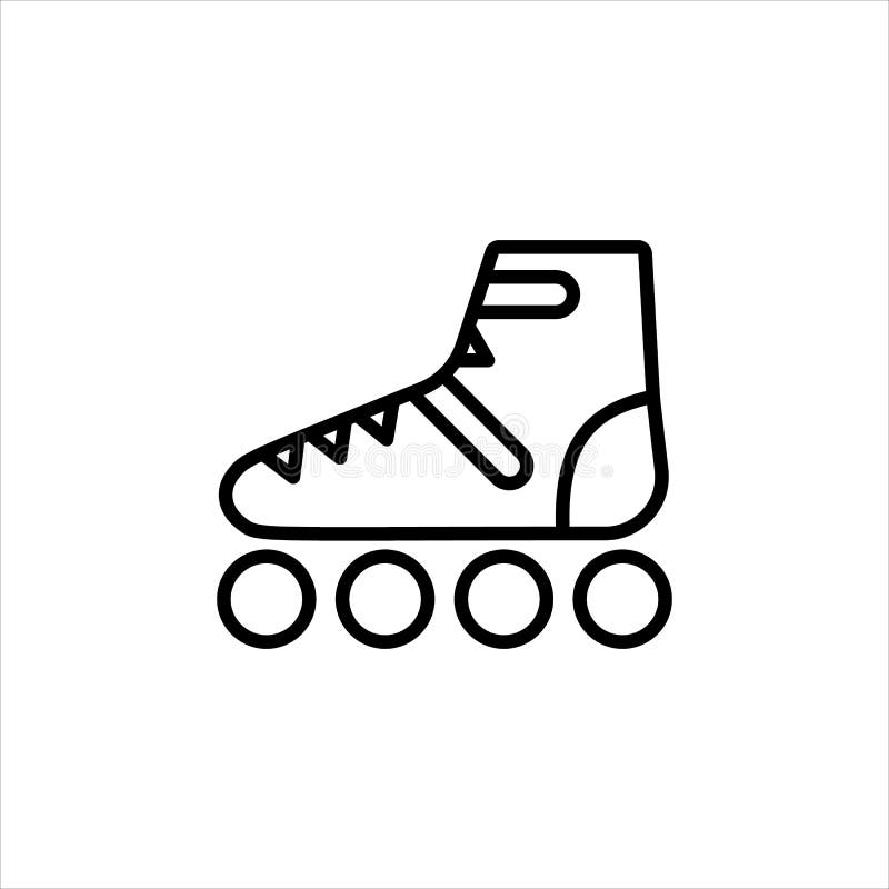 Icon Line Roller Skates in a Simple Style. Vector Sign in a Simple ...