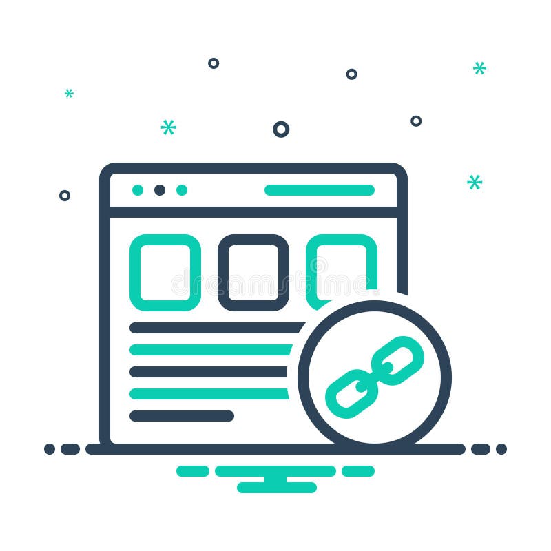 Mix Icon for Link, Connection and Page Stock Vector - Illustration of ...