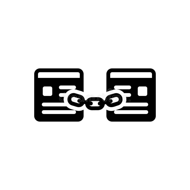 Black Solid Icon for Link, Connection and Network Stock Illustration ...