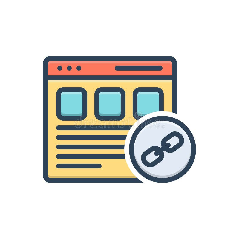 Color Illustration Icon for Link, Connection and Stock Illustration ...