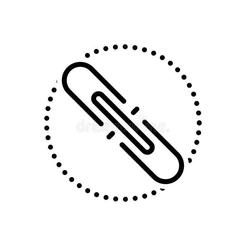 Black Line Icon for Link, Security and Strong Stock Illustration ...