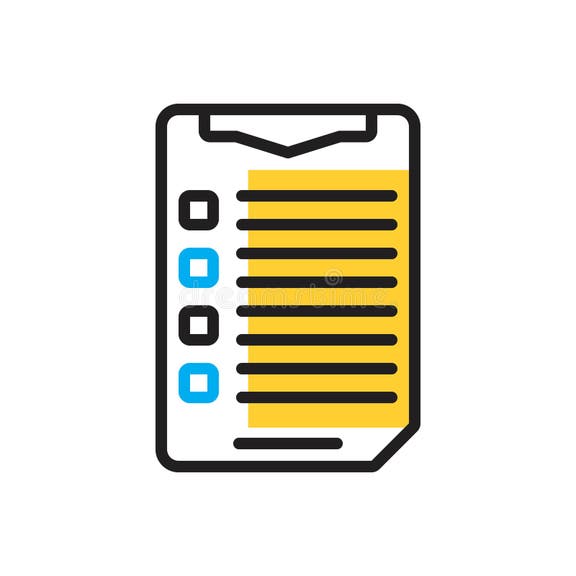 Multi Color Icon for List, Catalog and Index Stock Vector ...