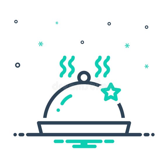 Mix Icon for Literally, Service and Food Stock Vector - Illustration of ...